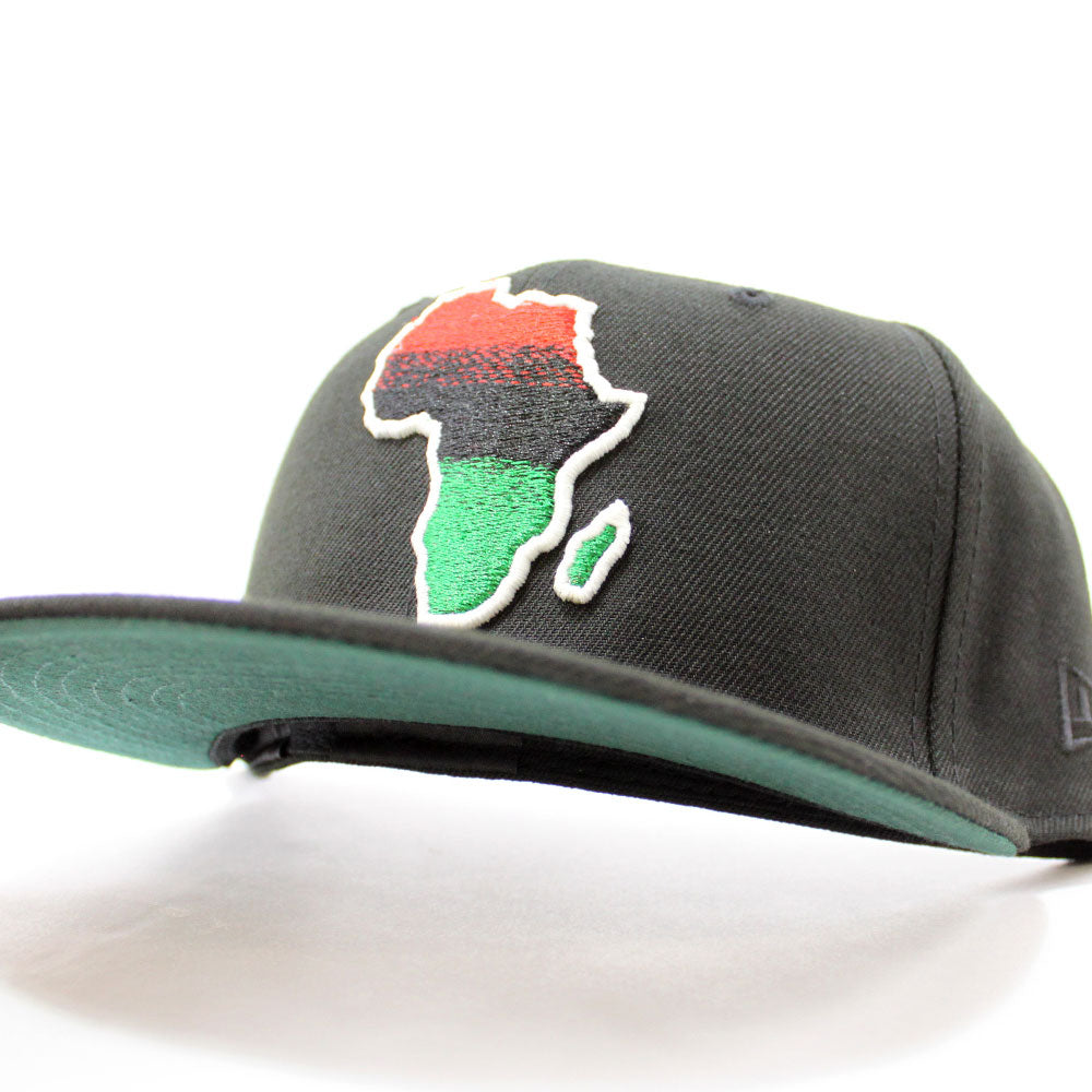 Africa New Era 59Fifty Fitted Hat (Glow in the Dark Black Green Red Gr ...