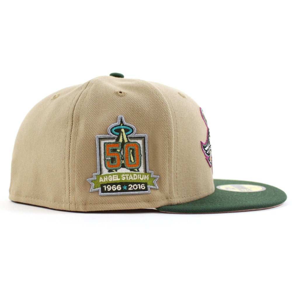 Anaheim Angels 50 ANGEL STADIUM New Era 59Fifty Fitted Hat (GITD CAMEL ...