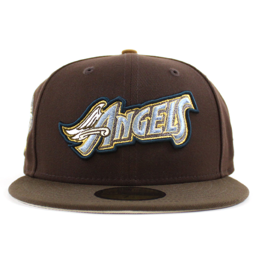 Anaheim Angels 60th Anniversary New Era 59Fifty Fitted Hat (Burnt Wood ...