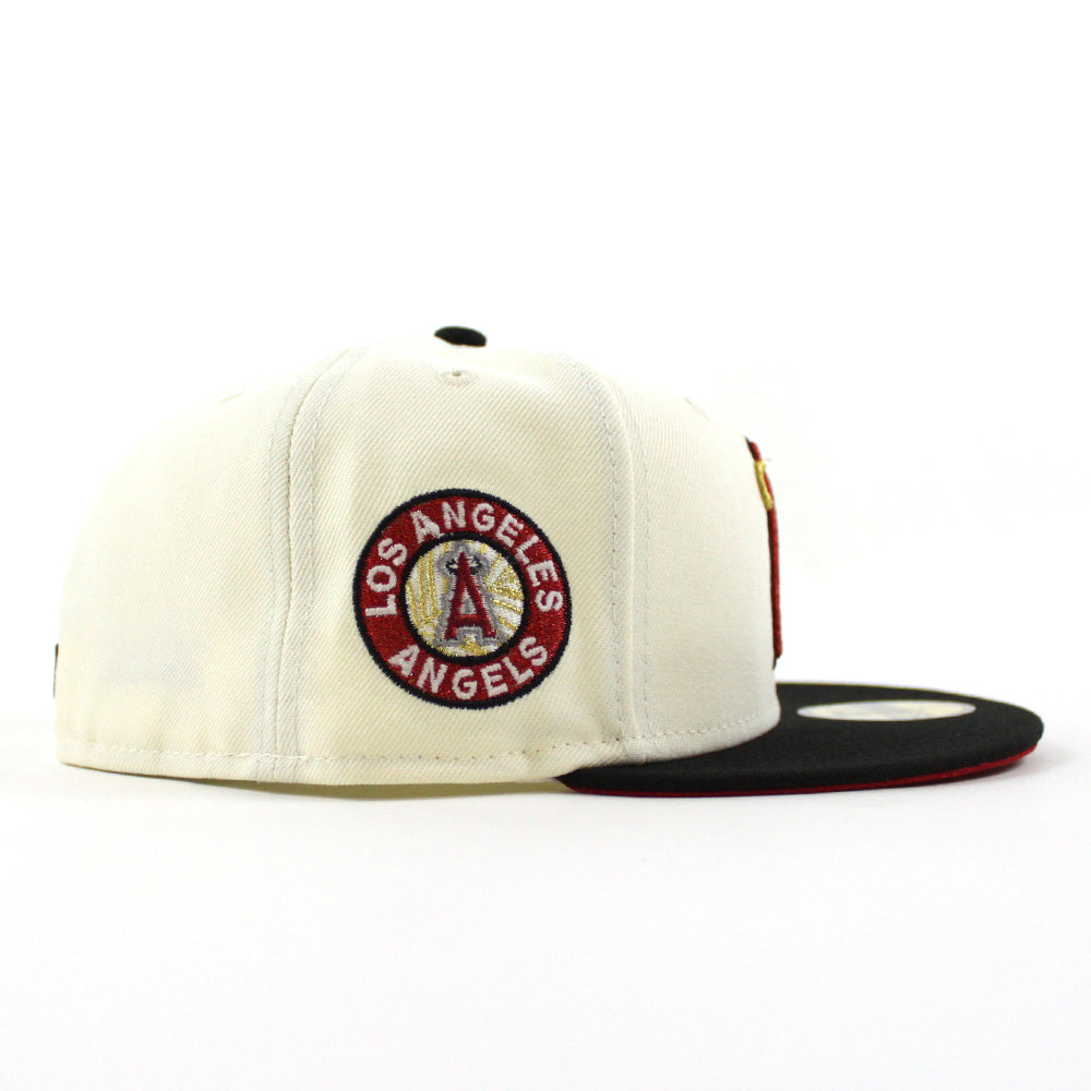 Anaheim Angels A City Connect New Era 59Fifty Fitted Hat (Chrome Black ...