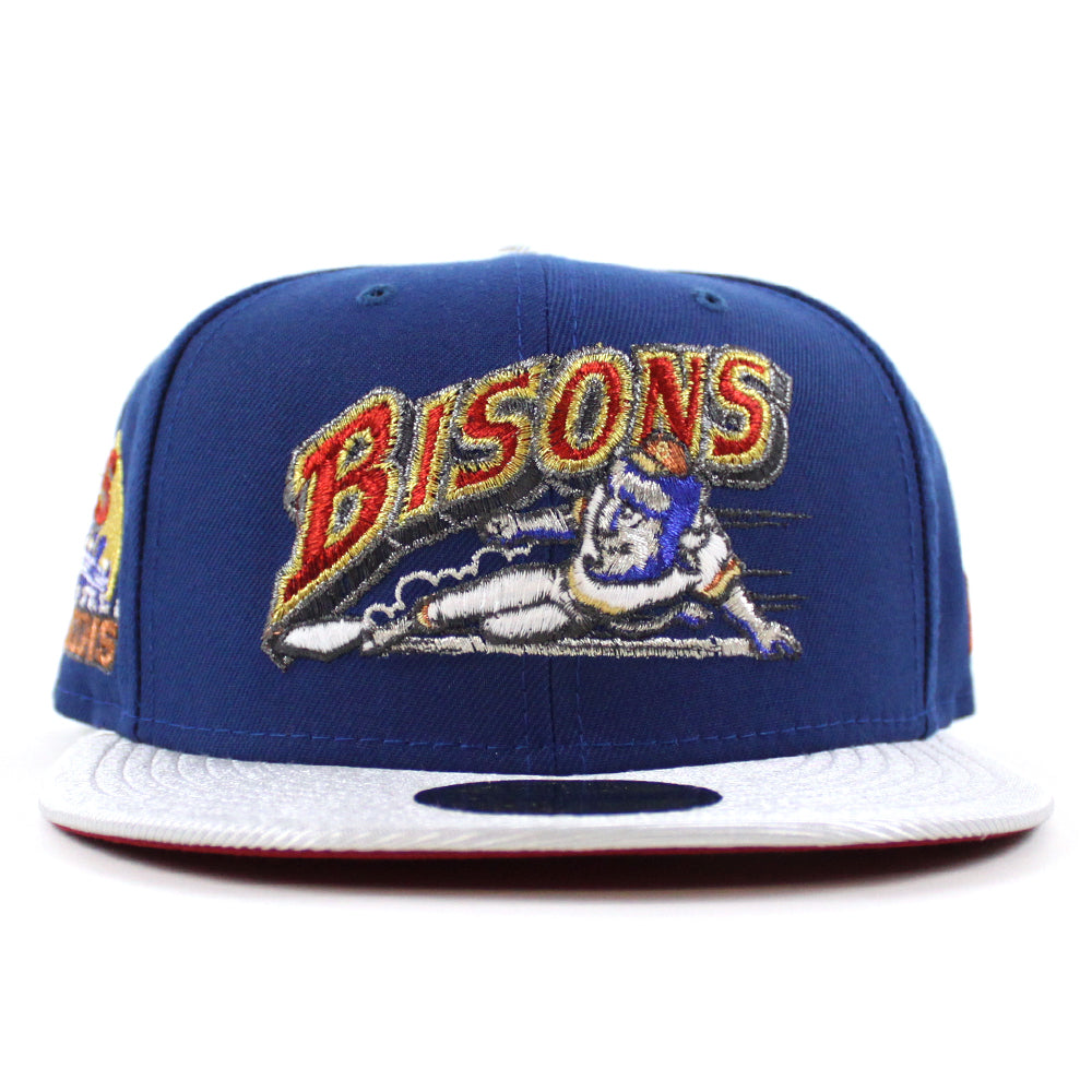 BUFFALO BISONS BISONS 25 Patch New Era 59Fifty Fitted Hat (SONGBIRD BL ...