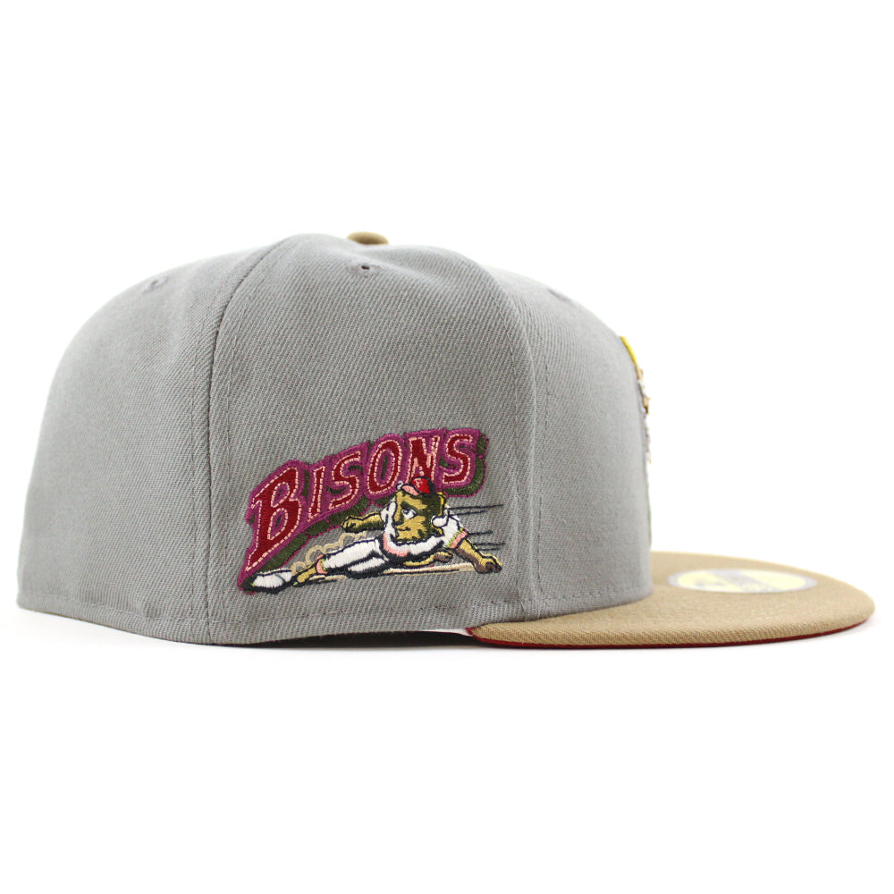 BUFFALO BISONS BISONS Patch New Era 59Fifty Fitted Hat (GITD MISTY MOR ...