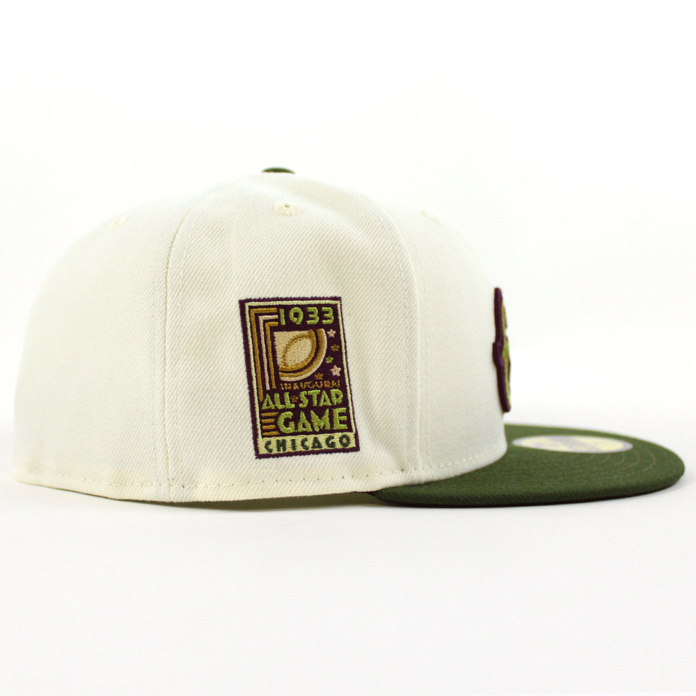 Chicago Cubs 1933 ALL STAR GAME New Era 59Fifty Fitted Hat (CHROME WHI ...