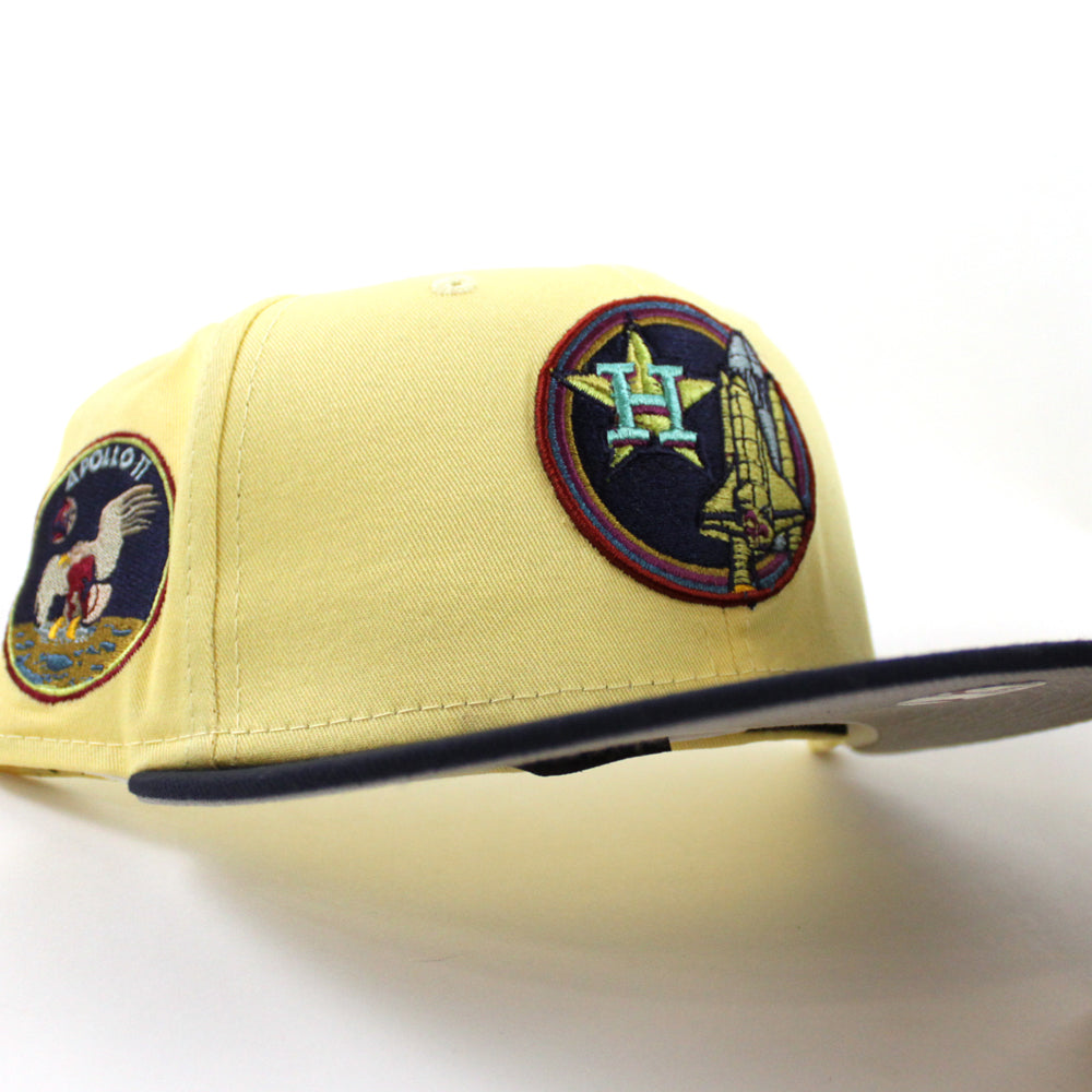 Houston Astros Apollo 11 New Era 59Fifty Fitted Hat (SOFT YELLOW NIGHT ...