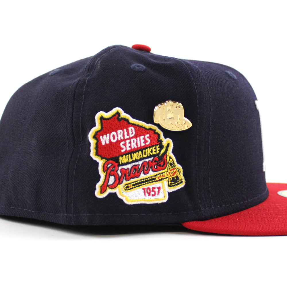 Milwaukee Braves 1957 World Series New Era 59Fifty Fitted Hat (59FIFTY ...