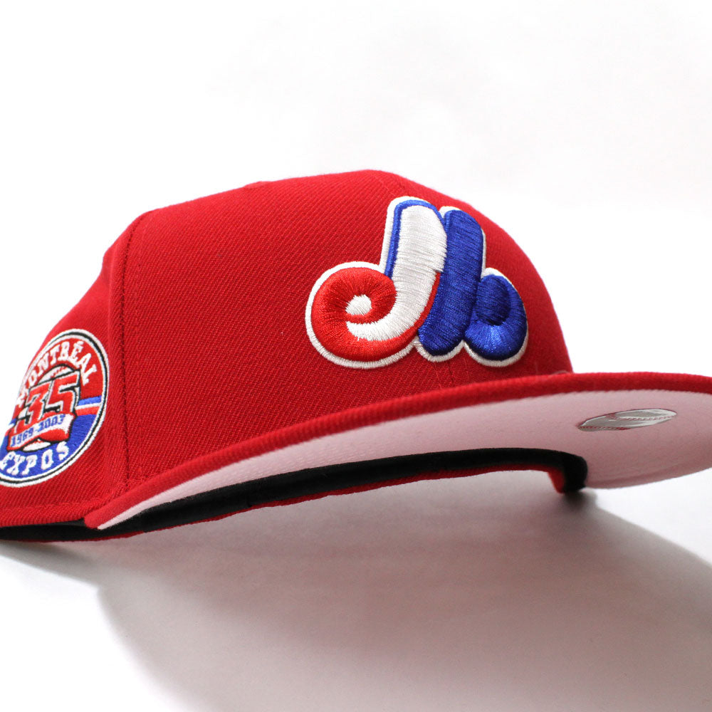 Montreal Expos 30TH ANNIVERSARY New Era Fitted 59Fifty Hat (RED PINK ...
