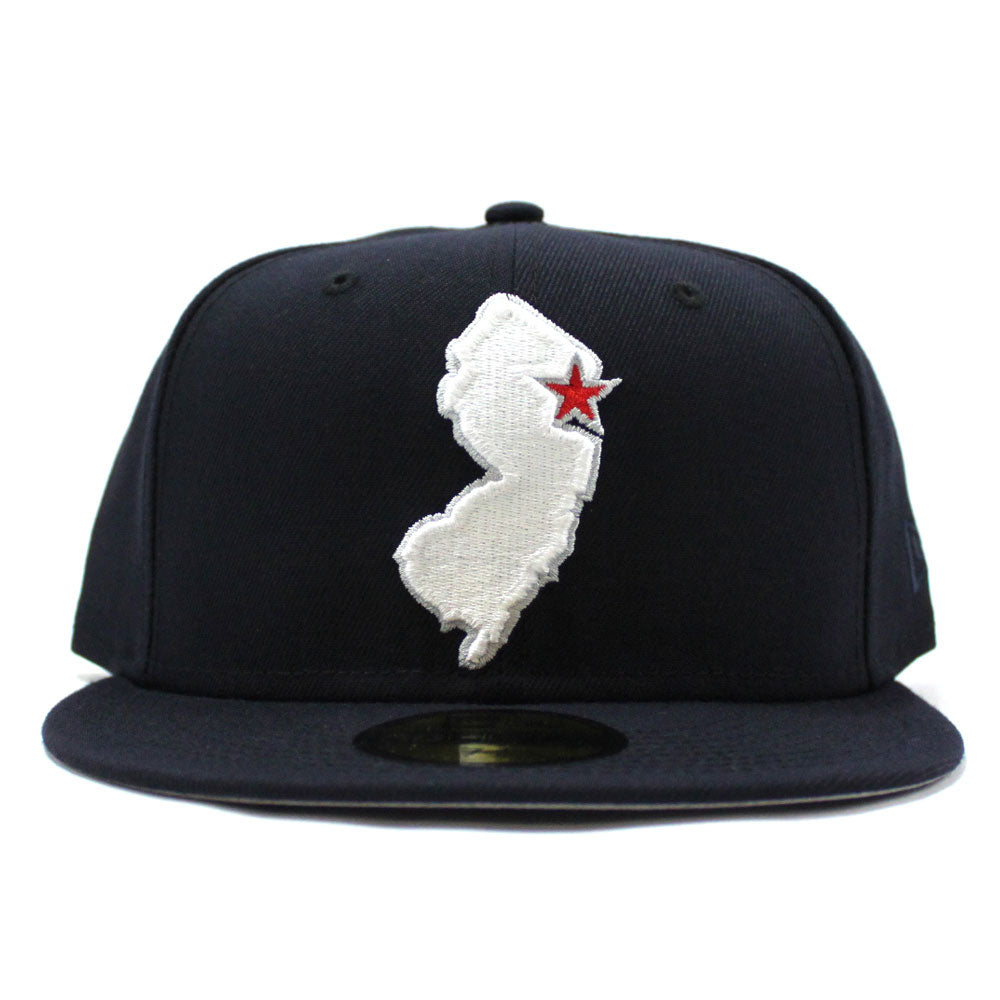 New Jersey State New Era 59Fifty Fitted Hat (Navy Gray Under Brim ...
