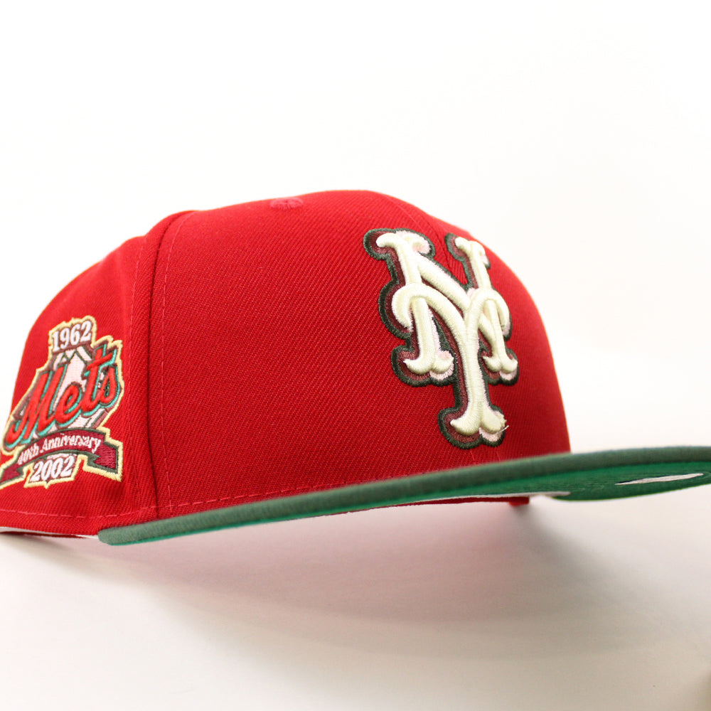 New York Mets 40TH ANNIVERSARY 1962-2002 New Era 59Fifty Fitted Hat (S ...