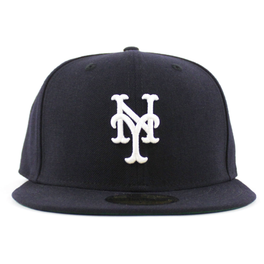 New York Mets New Era 59Fifty Fitted Hat (Navy Green Under Brim) – ECAPCITY