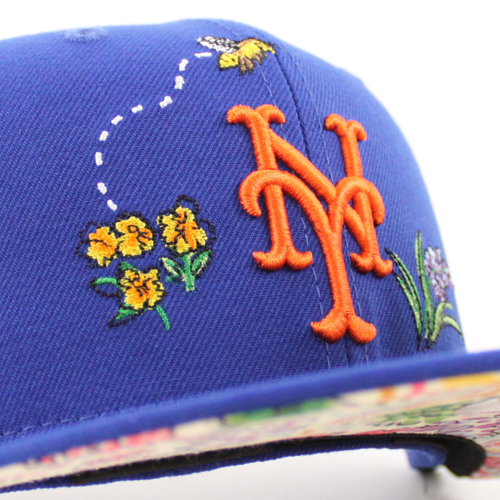 New York Mets WATER COLOR FLORAL New Era 59Fifty Fitted Hat (Blue Flor ...