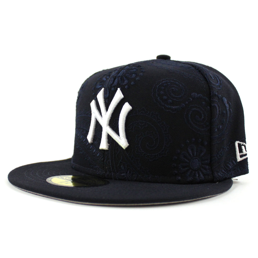 New York Yankees MLBSWIRL New Era 59Fifty Fitted Hat (Navy Gray Under ...