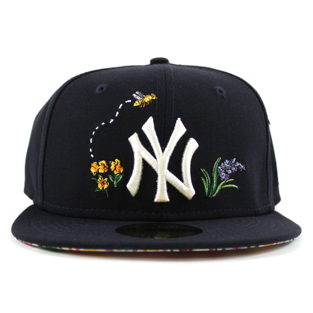 New York Yankees WATER COLOR FLORAL New Era 59Fifty Fitted Hat (Navy F ...