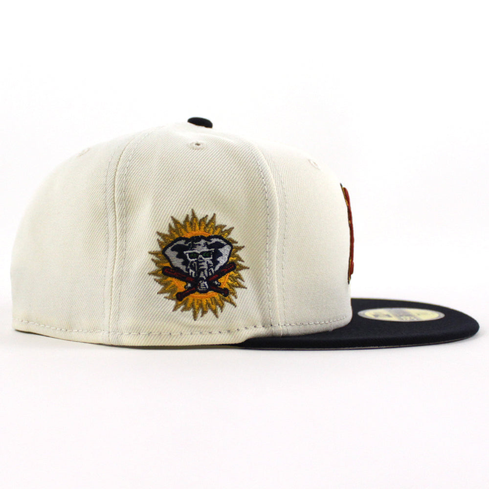 Oakland Athletics Elephant New Era 59Fifty Fitted Hat (Chrome Navy Gra ...