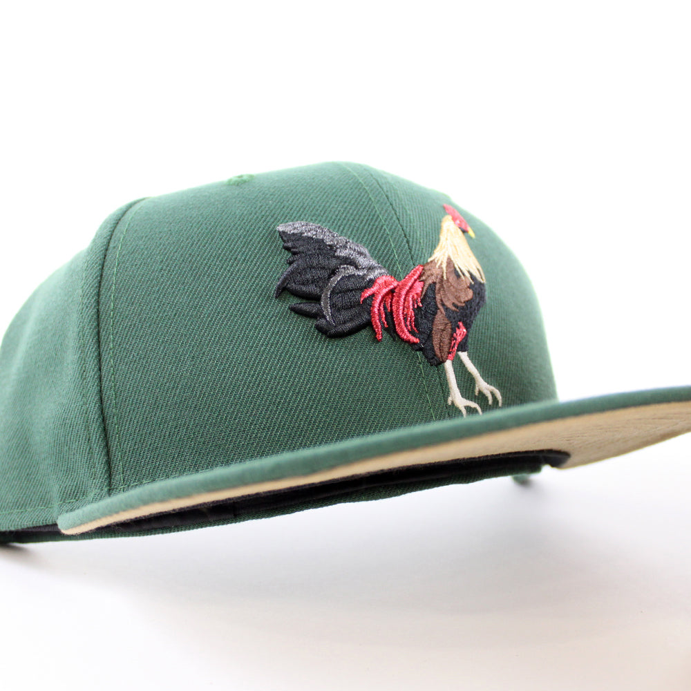 ROOSTER New Era 59Fifty Fitted Hat (Pine Green Khaki Under Brim) – ECAPCITY