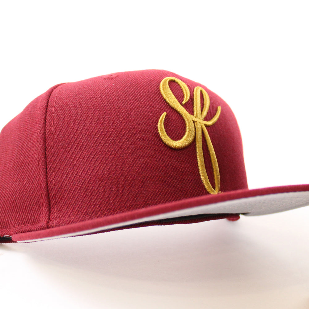 SF Script New Era 59Fifty Fitted Hat (Cardinal Gray Under Brim) – ECAPCITY