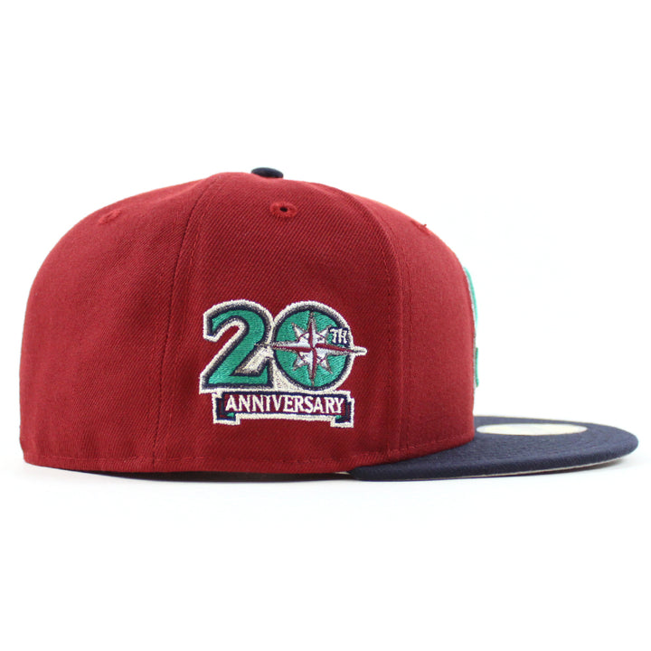 Seattle Mariners 20TH Anniversary New Era 59Fifty Fitted Hat (Brick Re ...
