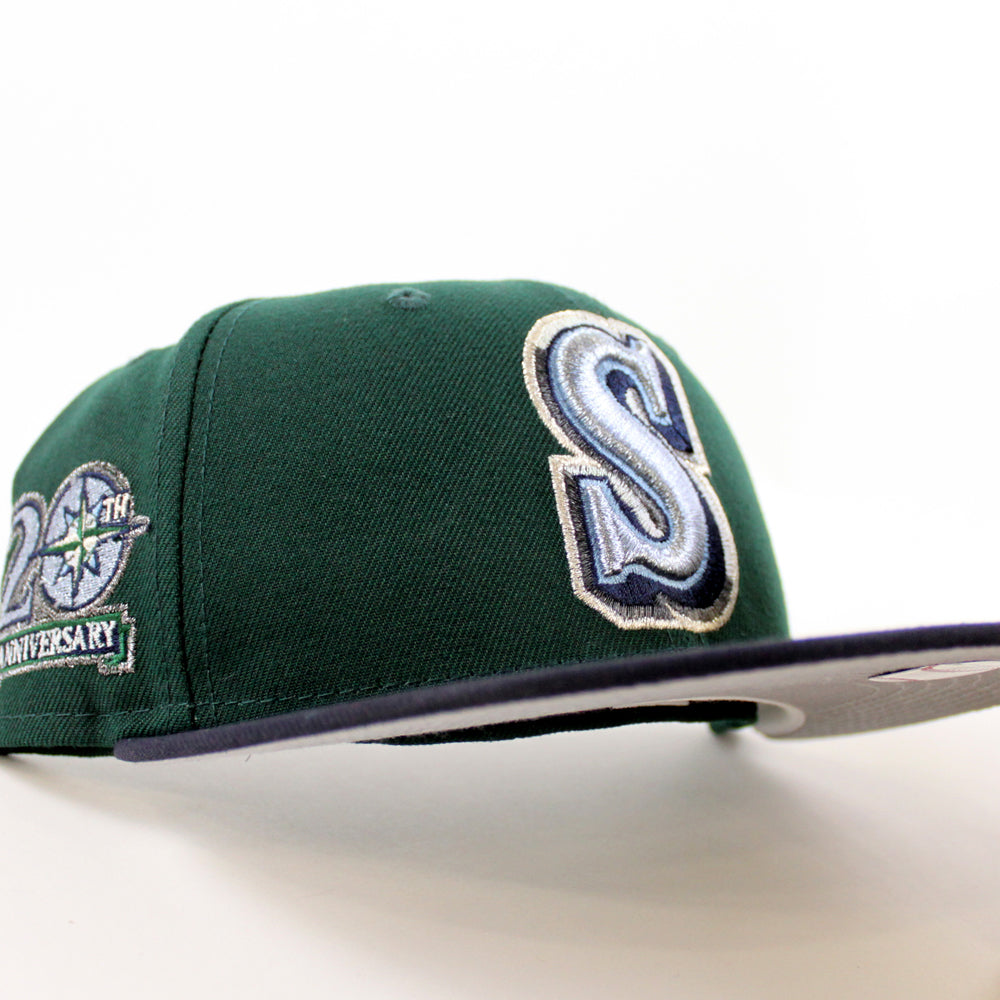 Seattle Mariners 20th Anniversary New Era 59Fifty Fitted Hat (Dark Gre ...