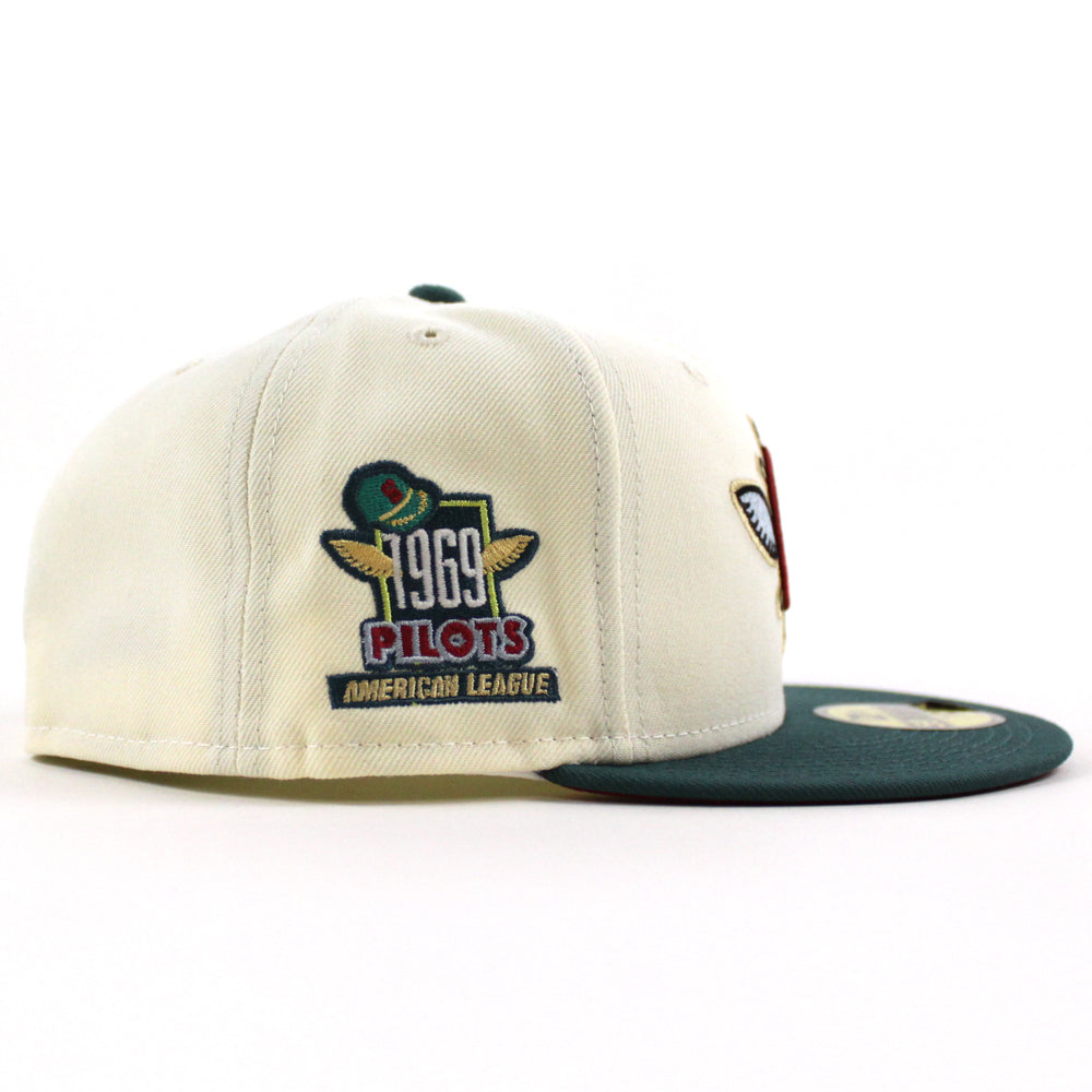 Seattle Pilots 1969 Pilots New Era Fitted 59Fifty Hat (Glow in the Dar ...