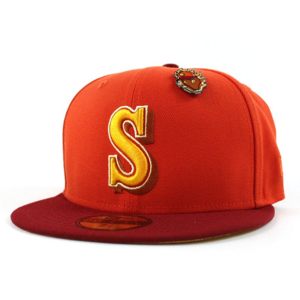 Seattle Mariners OUTERSPACE Sun New Era 59Fifty Fitted Hat (Orange Mar ...