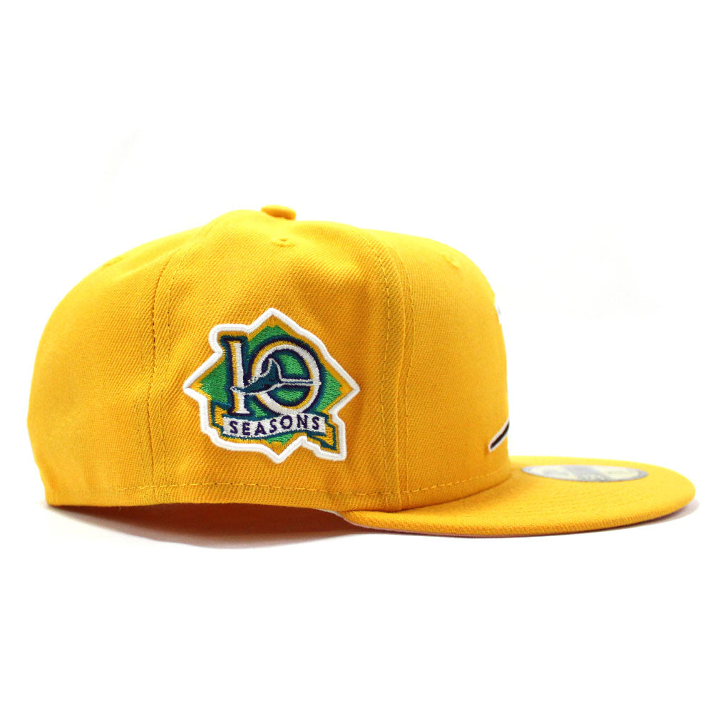Tampa Bay Devil Rays 10th Season New Era 59Fifty Fitted Hat (Yellow Pi ...