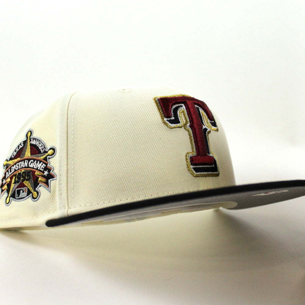Texas Rangers 1995 All Star Game New Era 59Fifty Fitted Hat (Chrome Bl ...
