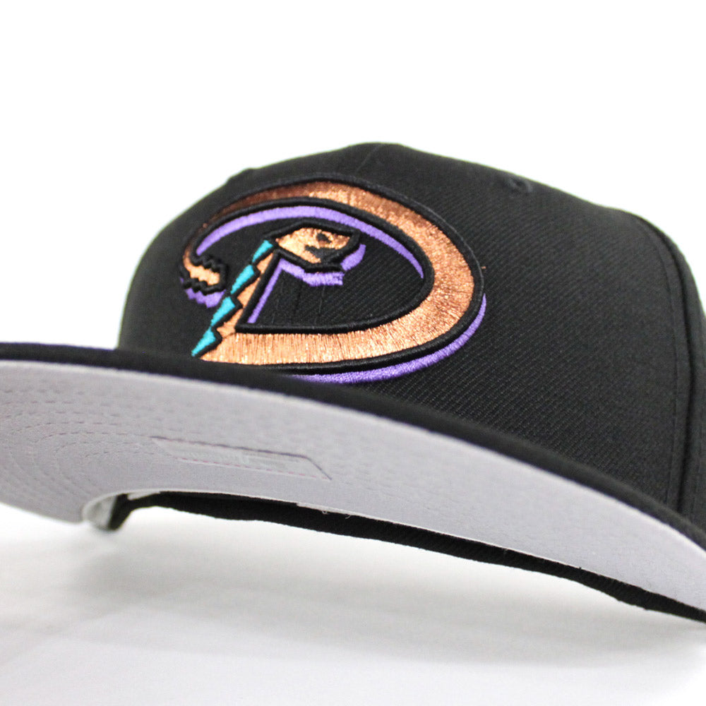 Arizona Diamondbacks New Era 59Fifty Fitted Hats (Retro 2001 Gray Under ...