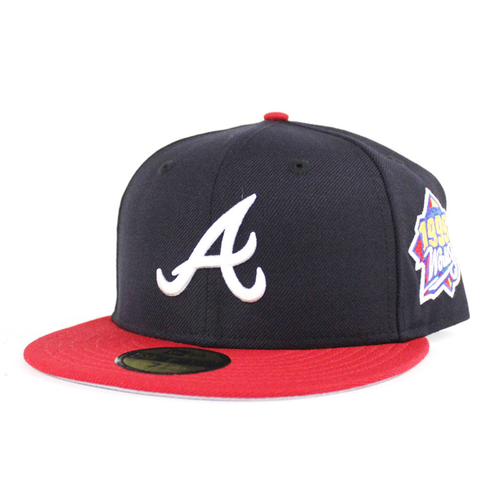 Atlanta Braves 1999 World Series New Era 59Fifty Fitted Hat (Navy Red ...