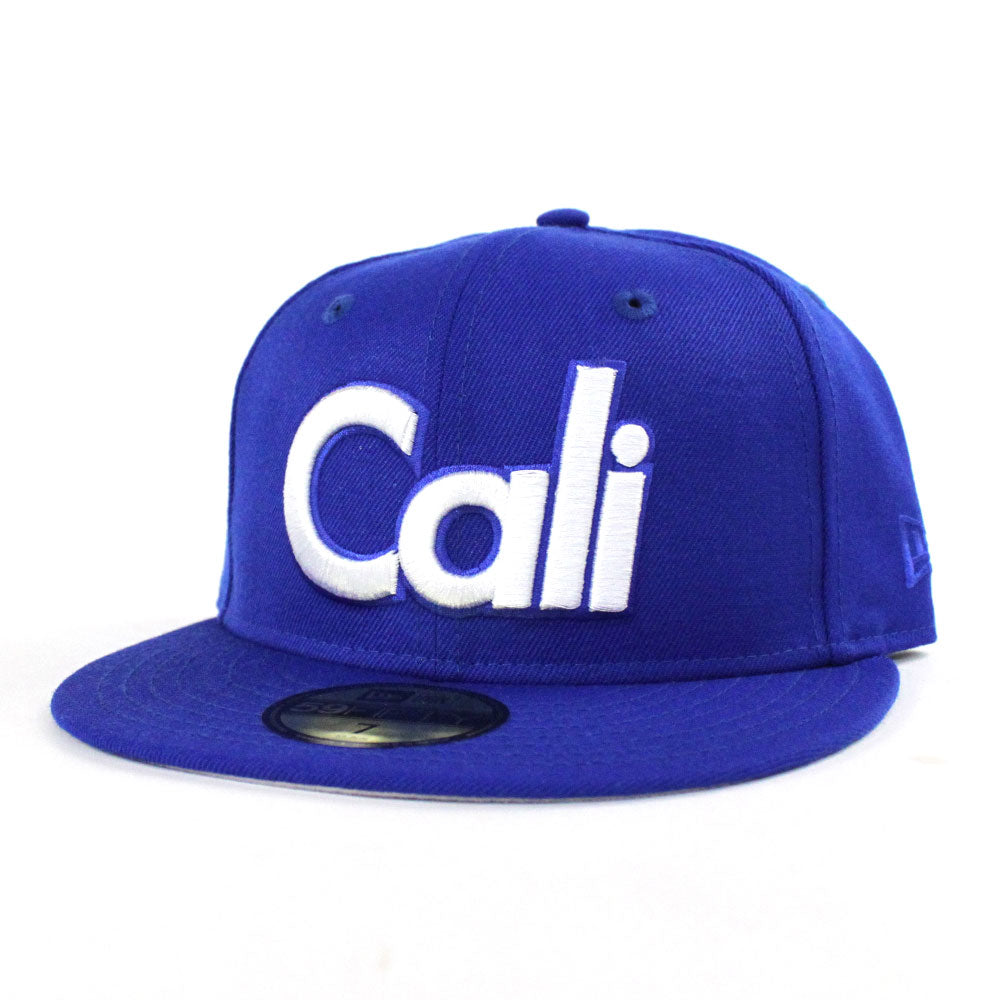 Cali New Era 59Fifty Fitted Hat (LOS ANGELES DODGERS COLORS Gray Under ...