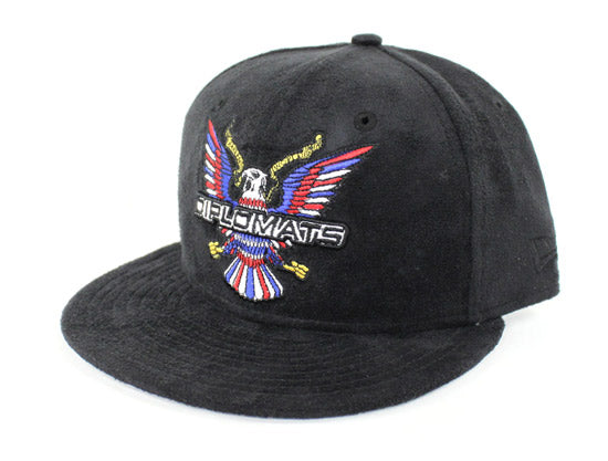 DIPSET x NEW ERA Diplomats 59Fifty New Era Fitted Hat (Black Suede Gra ...