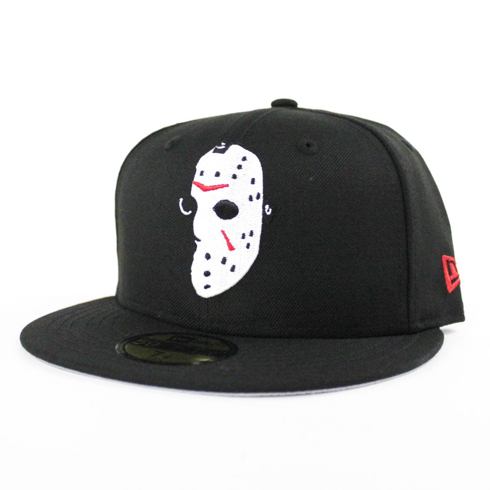 Friday the 13th Jason Head New Era 59Fifty Fitted Hat (Red Gray Under ...