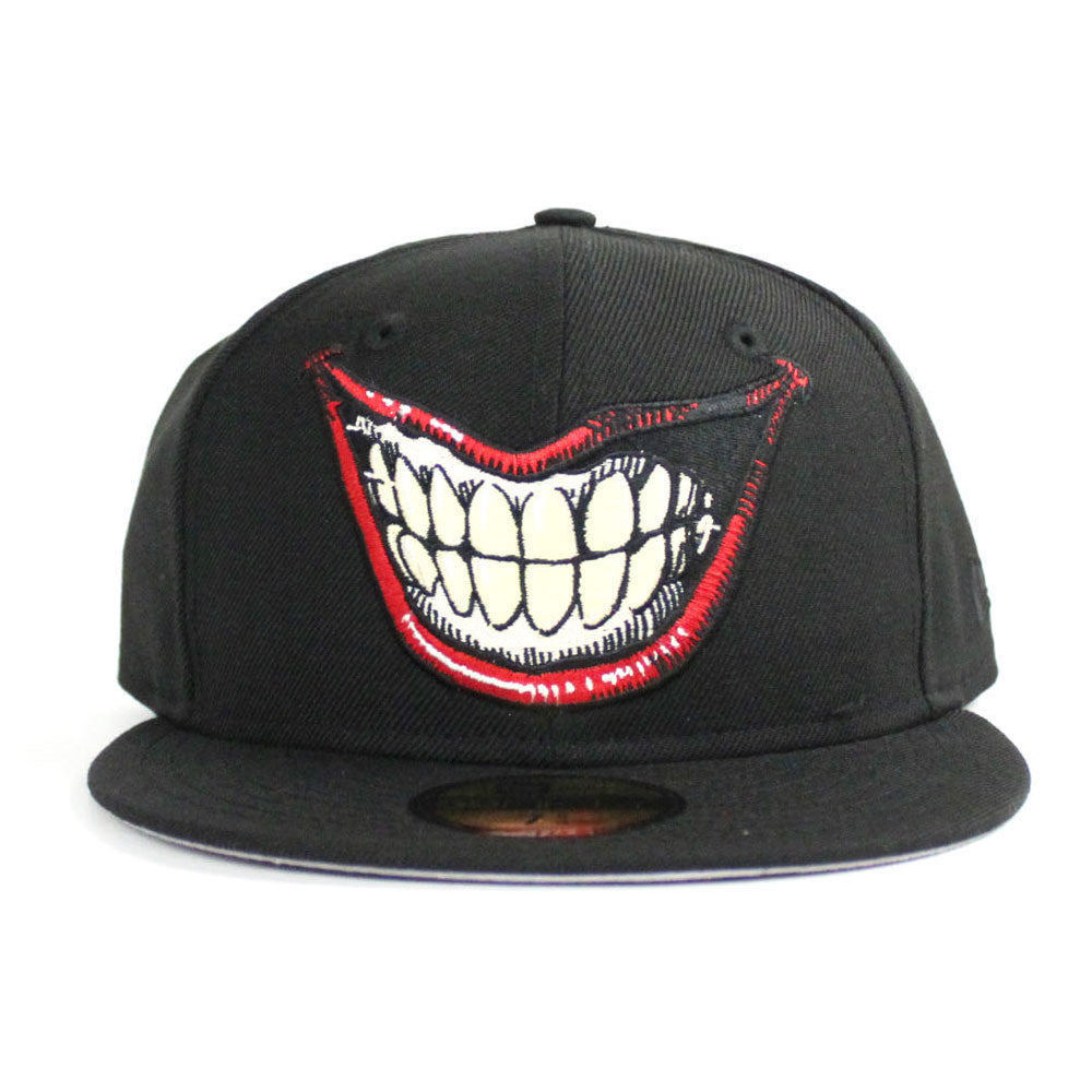 JOKER SMILE ‚ÄéDC Comics New Era 59Fifty Fitted Hat (Black Gray Under ...