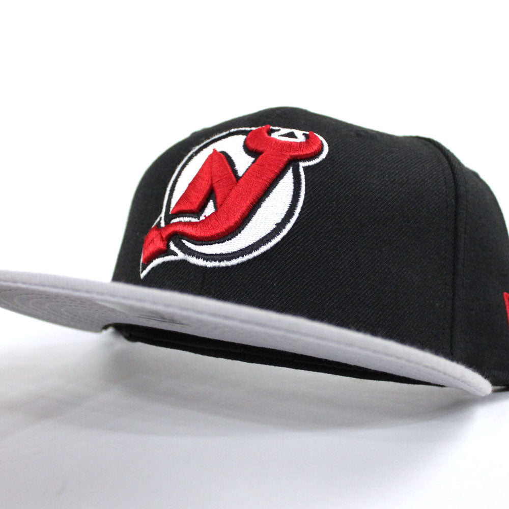 New Jersey Devils New Era 59Fifty Fitted Hats (Black Gray Suede Visor ...