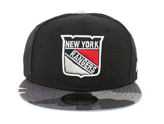 New York Rangers New Era 59Fifty Fitted Hat (Camouflage Jet Black Air ...