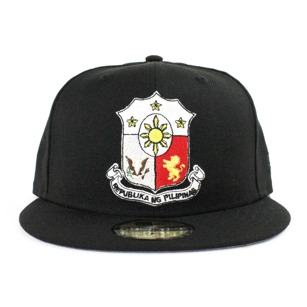 Philippine Crest New Era 59Fifty Fitted Hats (Black Gray Under Brim ...