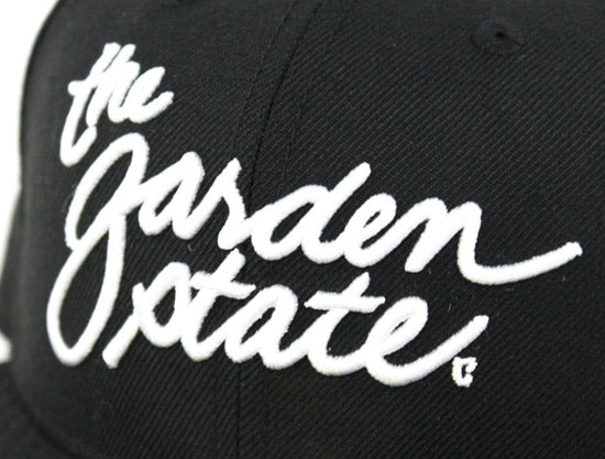 The Garden State Script New Era 59Fifty Fitted Hats (Black Gray Under ...